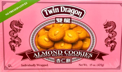 Twin Dragon Almond Cookies Original Recipe-Chinese Style 15 oz~10/16 ...