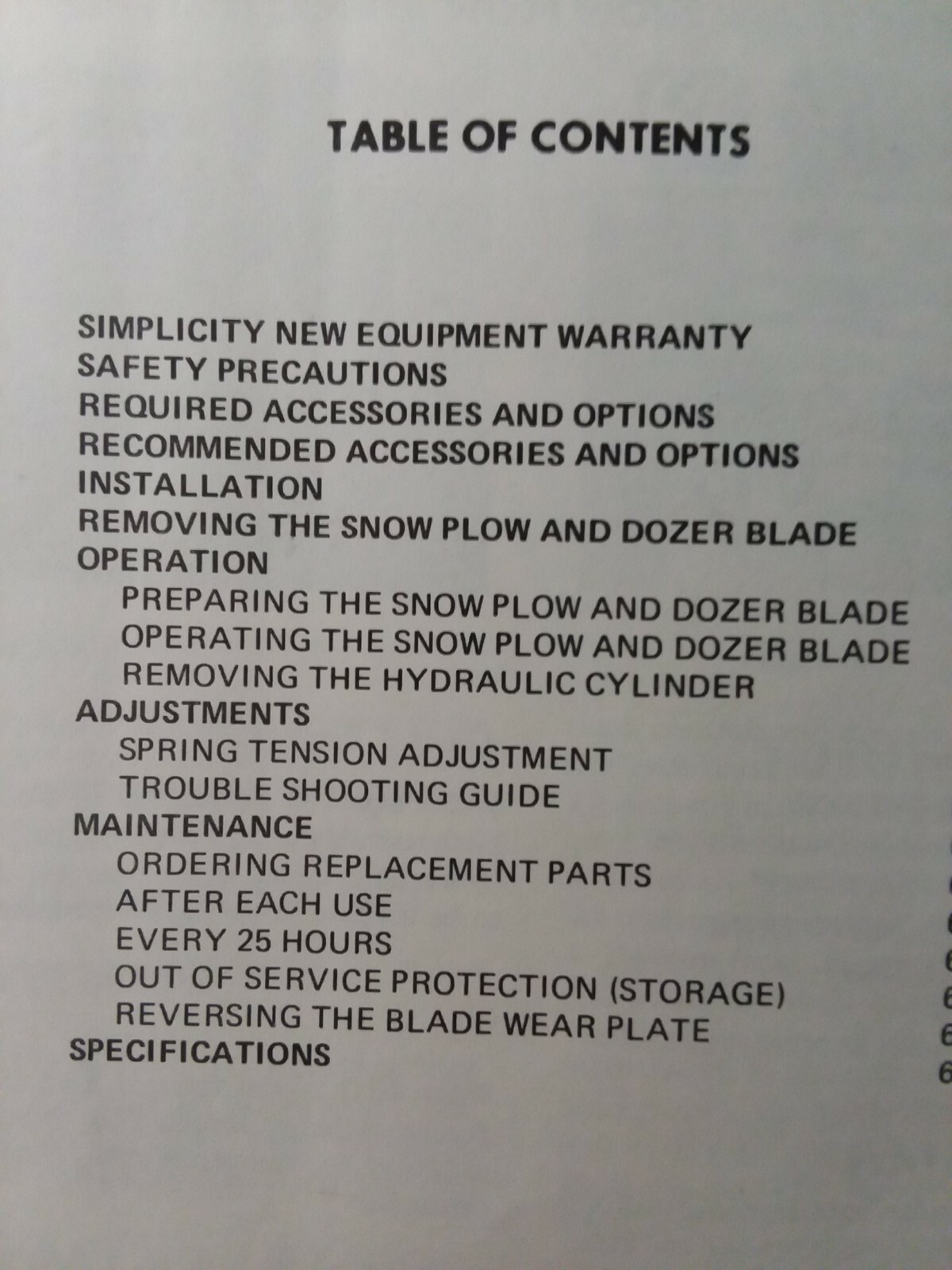 Simplicity PowerMax 4041 9020 Tractor 60" 728 Dozer Blade Implement ...