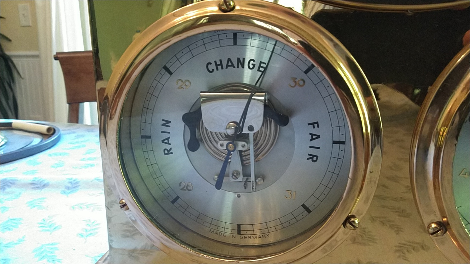 Steampunk Brass Clock Thermometer Barometer | eBay