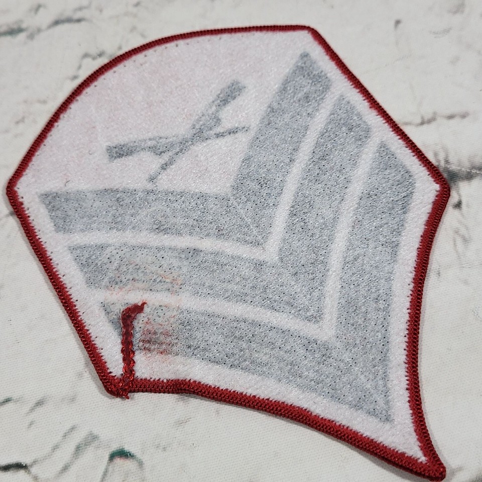 USMC Marines Chevrons Crossed Rifles Sergeant Rank Patch Red ...