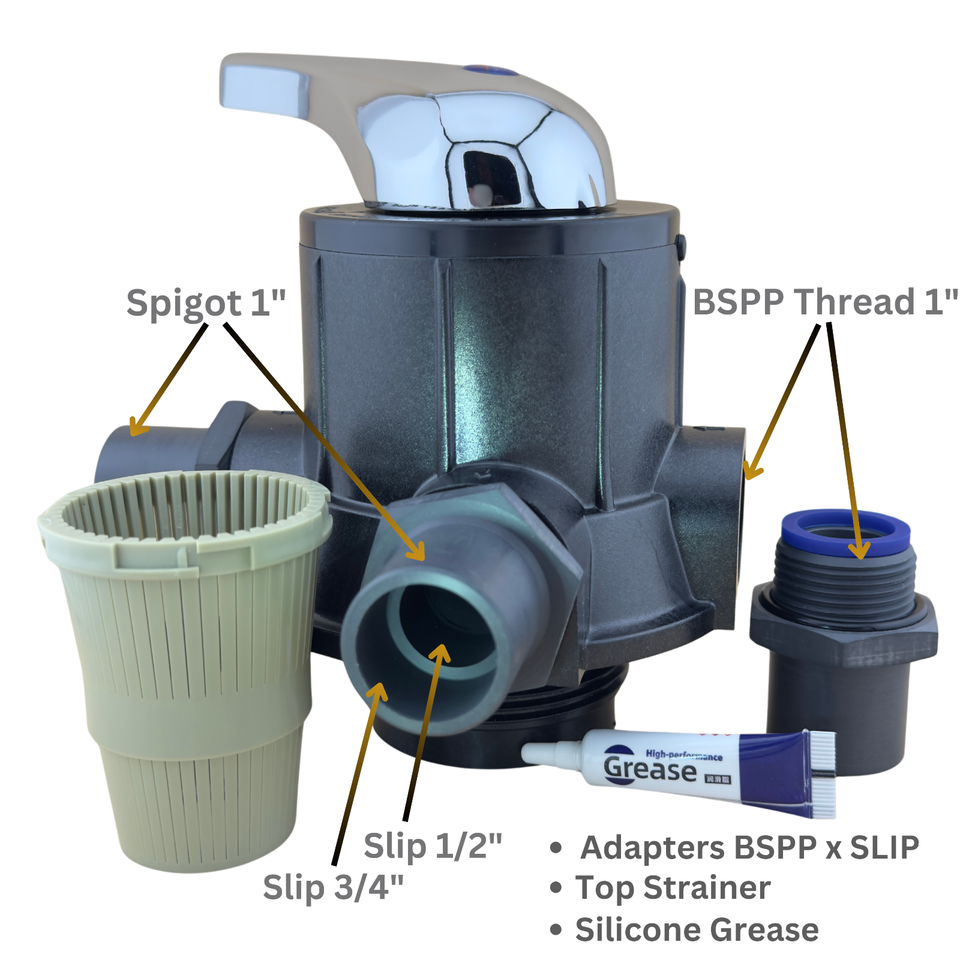 F56A-1 Manual Backwash Filter Control Valve Water Treatment 1" NPT/SPG ...