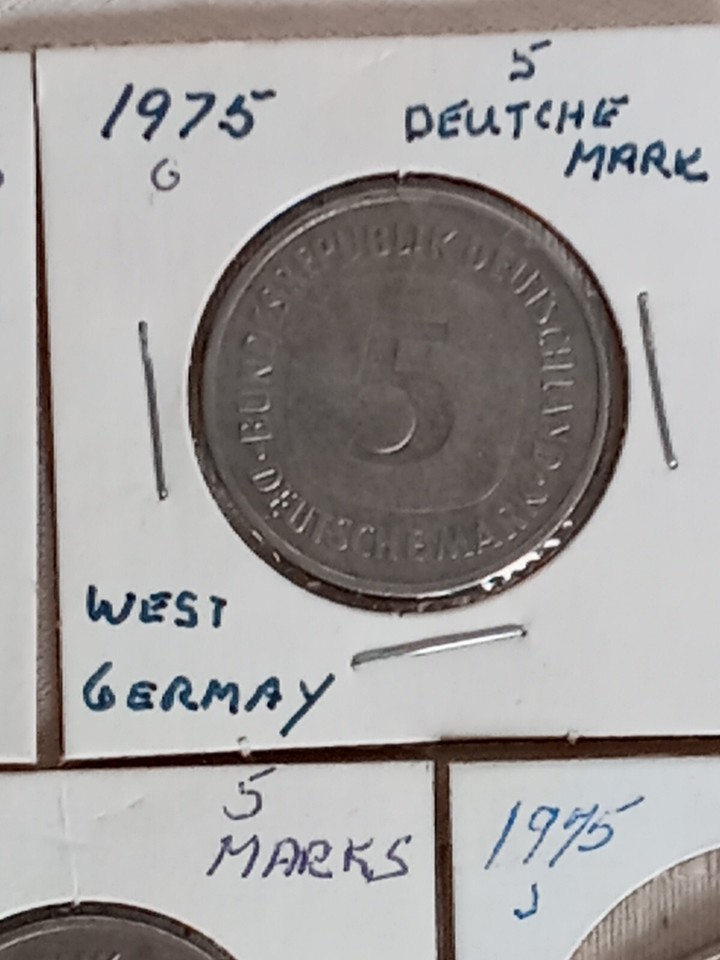 1975 - 1977 West Germany Five Mark Coins, lot of 7 - 2225 | eBay