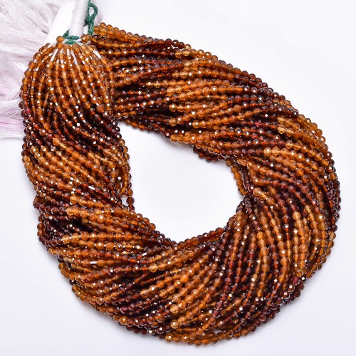 Hassonite Shaded Garnet Gemstone Round Shape Faceted Beads 3X3mm Strand ...