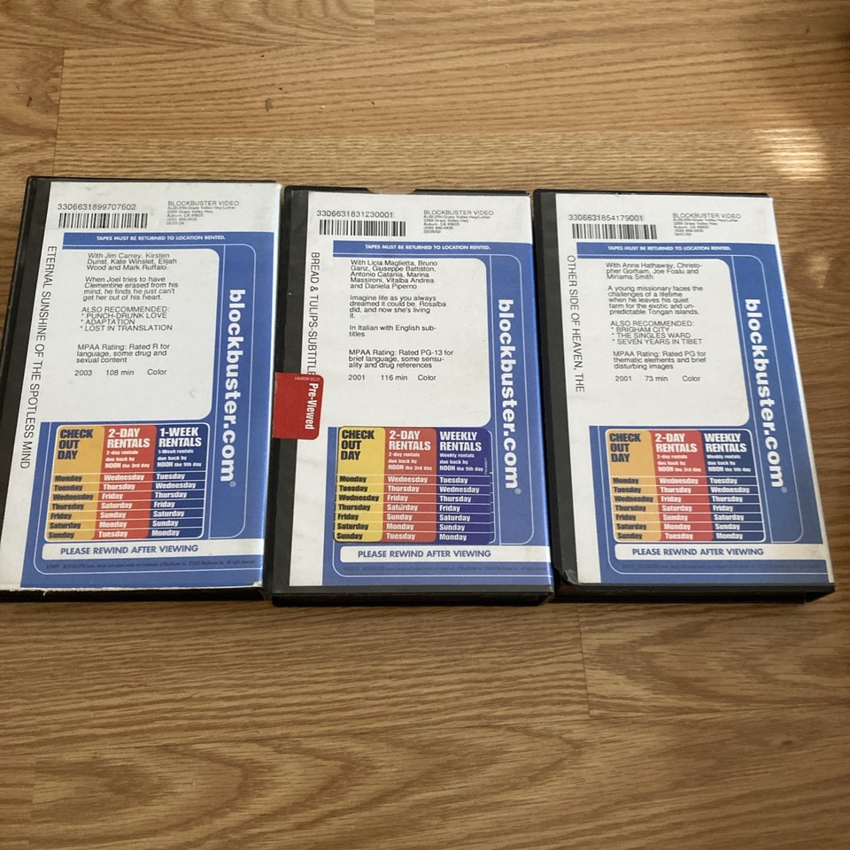 blockbuster video vhs cases. Lot Of 3 See Pictures For Titles Includes ...