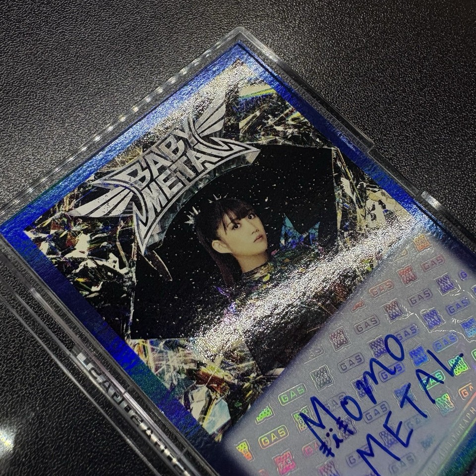 BABYMETAL x GAS Metal Forth COMPLEX MOMOMETAL AUTOGRAPH SIGNED BLUE 2/ ...
