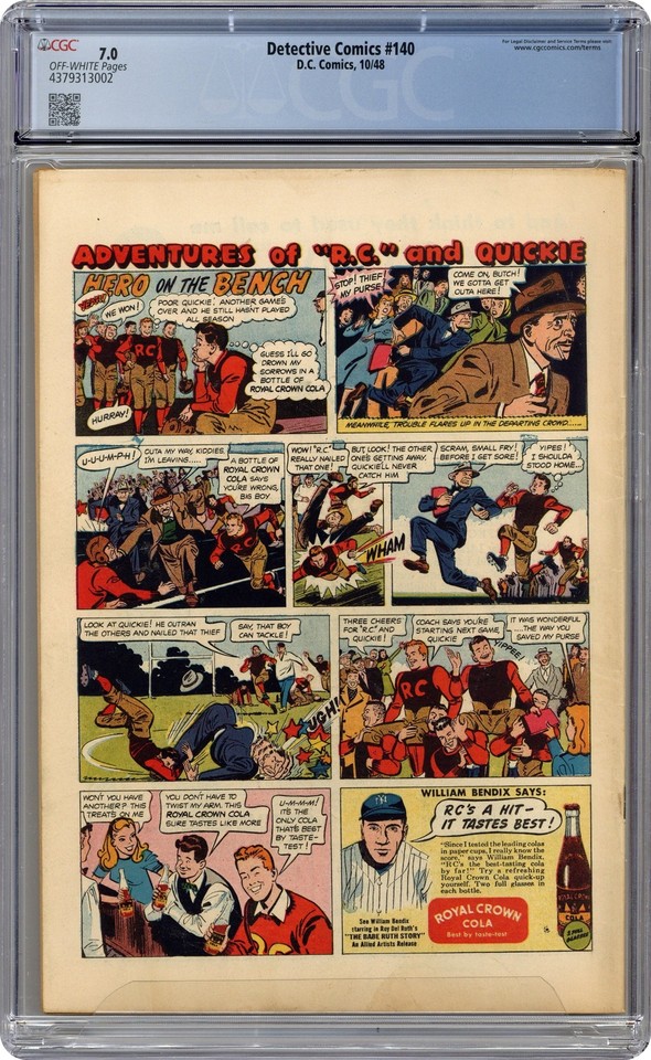 Detective Comics #140 CGC 7.0 1948 4379313002 1st app. the Riddler | eBay