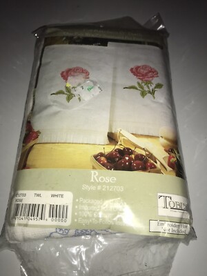tobin rose terry accent towels for kitchen & bath embroidery kit | eBay