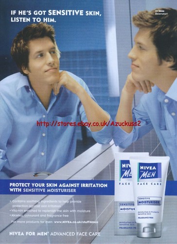Nivea For Men Sensitive Moisturiser 2005 Magazine Advert #2423 | eBay