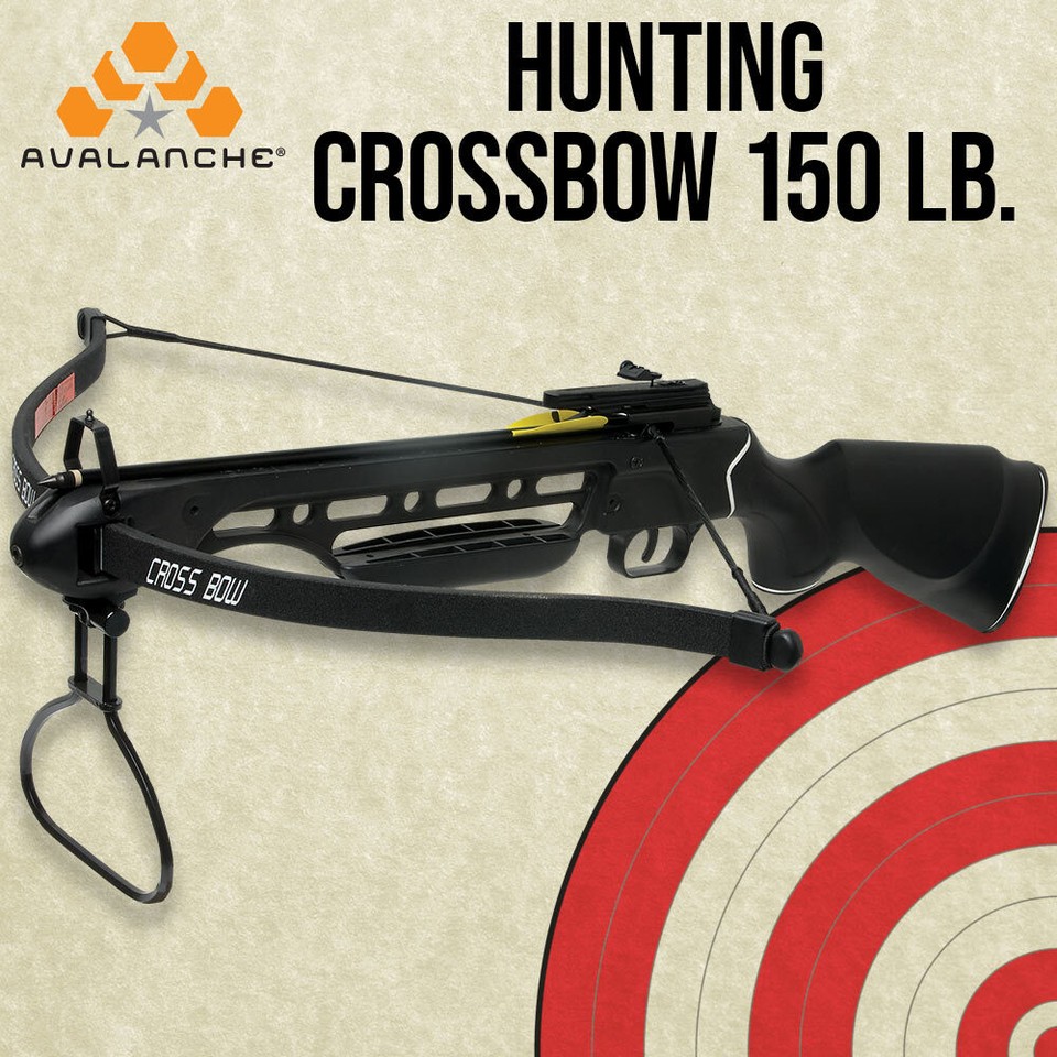 Avalanche Hunting Crossbow | 150 lb. Draw Weight | 16" Aluminum Arrows ...