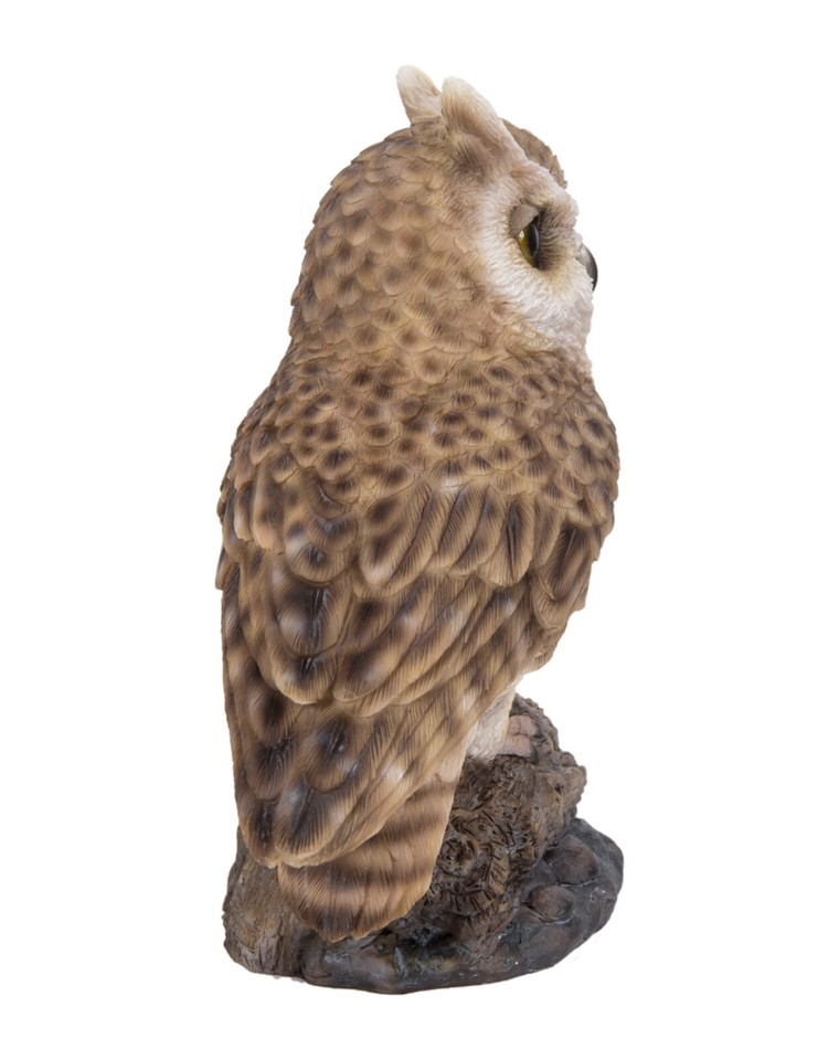 Motion Activated Bird Statue on Stump Life Like Home Tabletop Decor | eBay