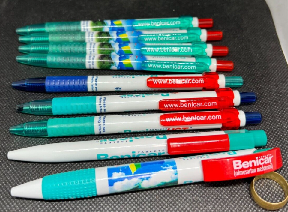 LOT of 9 BENICAR Medical Drug Rep Pharmaceutical Pens Collectible ...