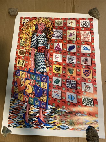 Vintage LSD BARBIE 17.5” X 23.5” Poster 1995 Mark McCloud blotter art ...