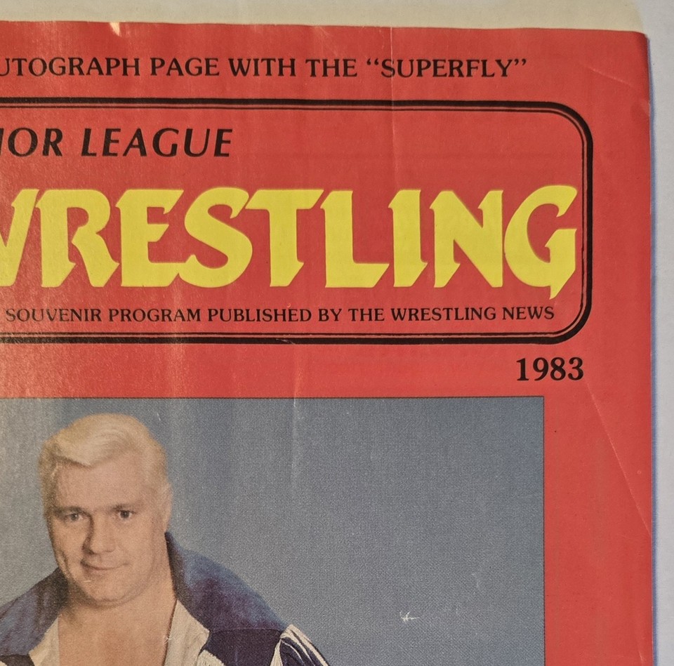 Lot of 3 Vintage 1983 Major League Wrestling Programs WWF Superfly Pat ...