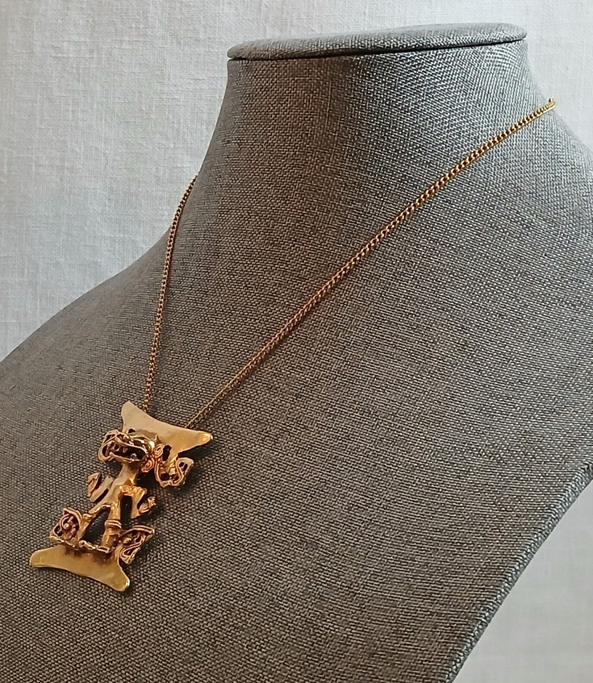 Vintage “Jaguar Head” Gold Tone pendant on Necklace | eBay