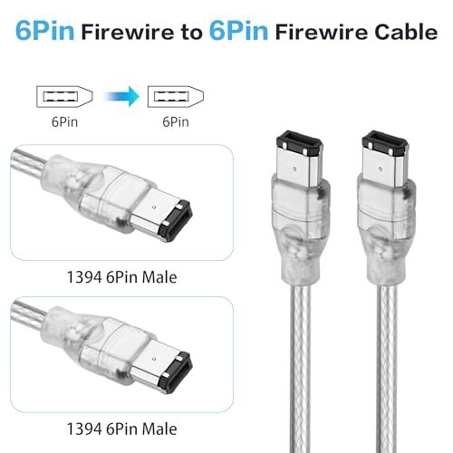 Firewire 400 IEEE 1394 6 Pin Male to Male Adaptor Convertor Cable for Printer... | eBay