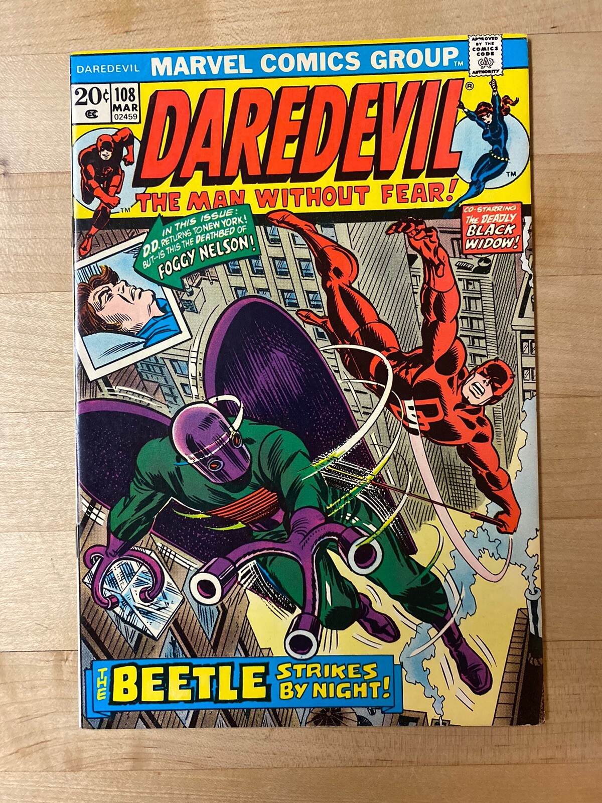 DAREDEVIL #108 - 1ST BLACK SPECTRE! MARVEL COMICS, BLACK WIDOW ...