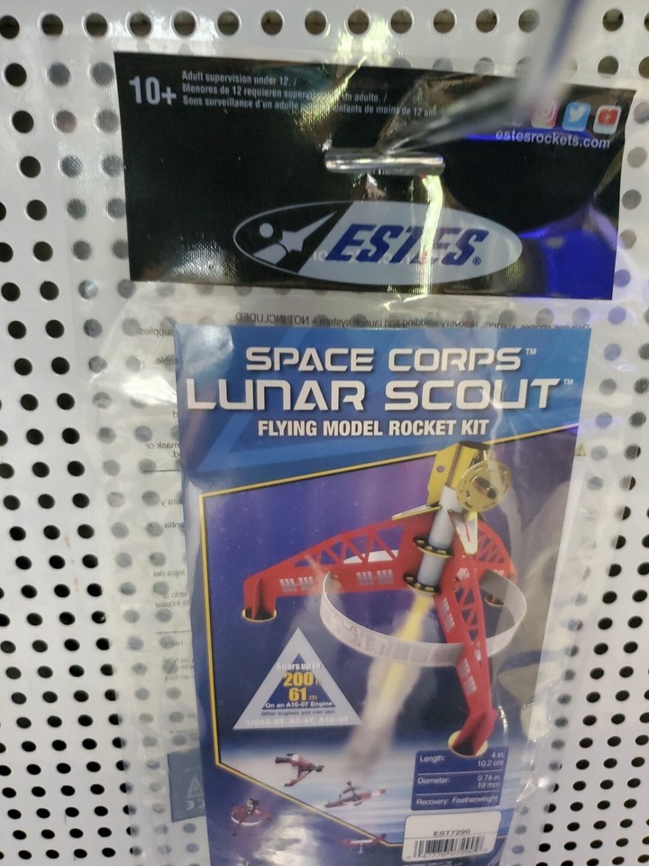 Estes Space Corps Lunar Scout Flying Model Rocket Kit #7290 New Free ...