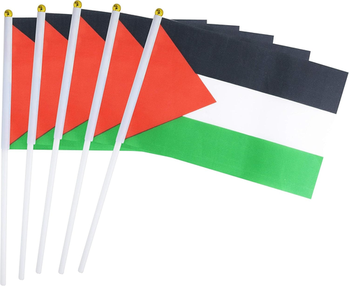 25 Pack Hand Held Small Mini Palestine Flag,Palestinian Stick Flag ...