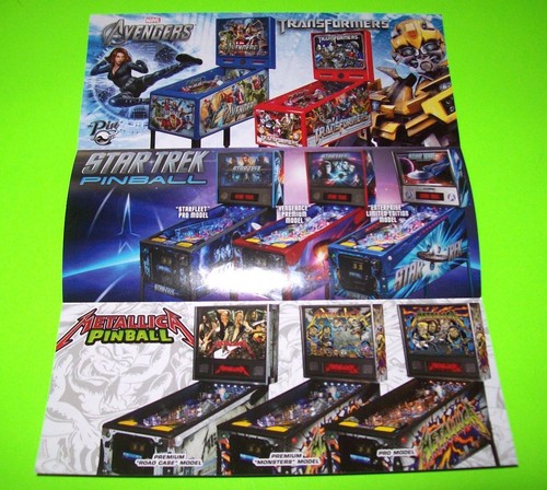 AC/DC Luci Pinball FLYER Also METALLICA Mustang STAR TREK Avengers NOS ...