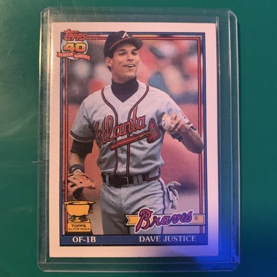 1991 TOPPS #329 DAVE JUSTICE PSA 8 | eBay