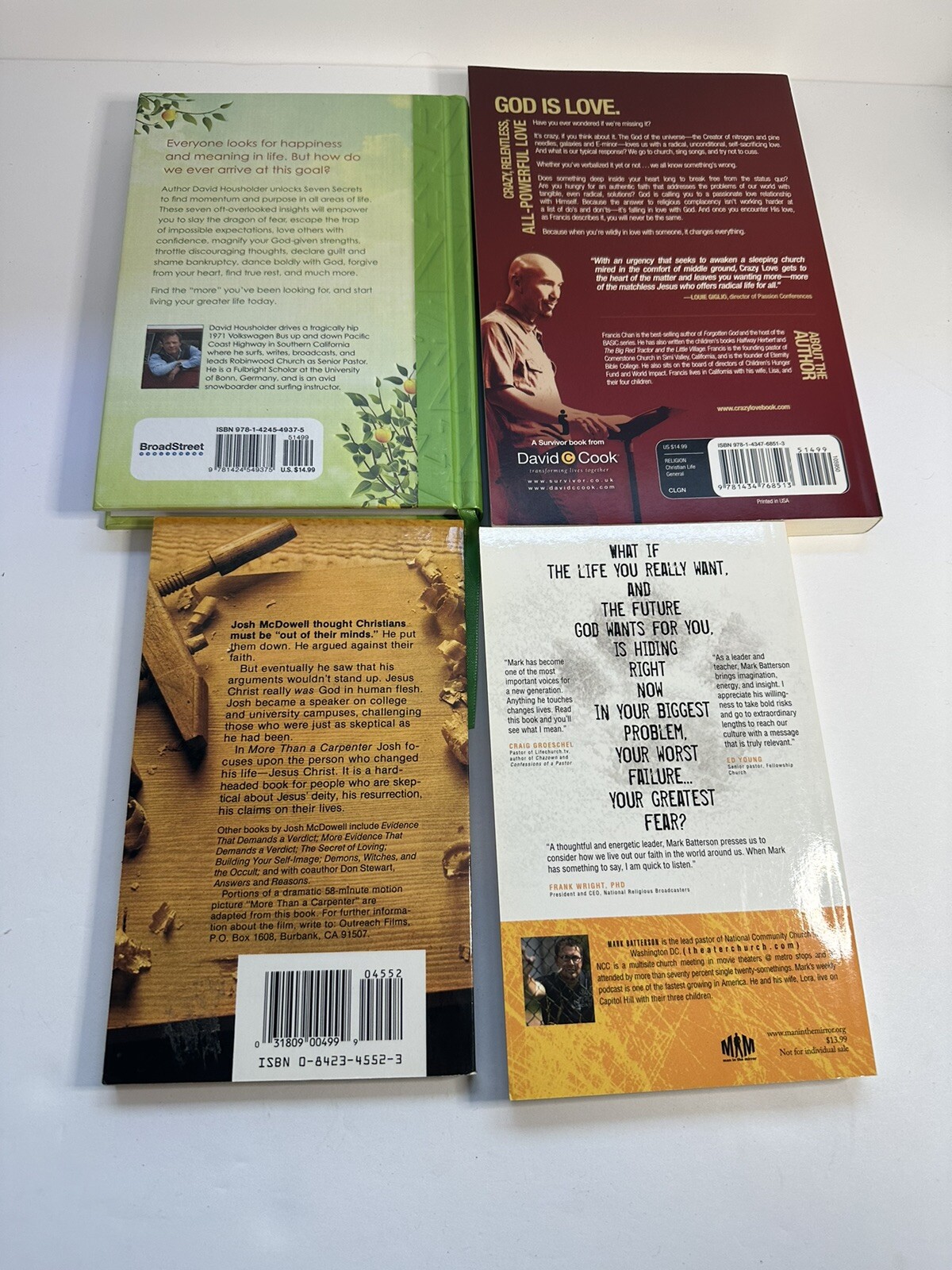 4 spiritual christian inspirational books Chan Mcdowell Housholder ...