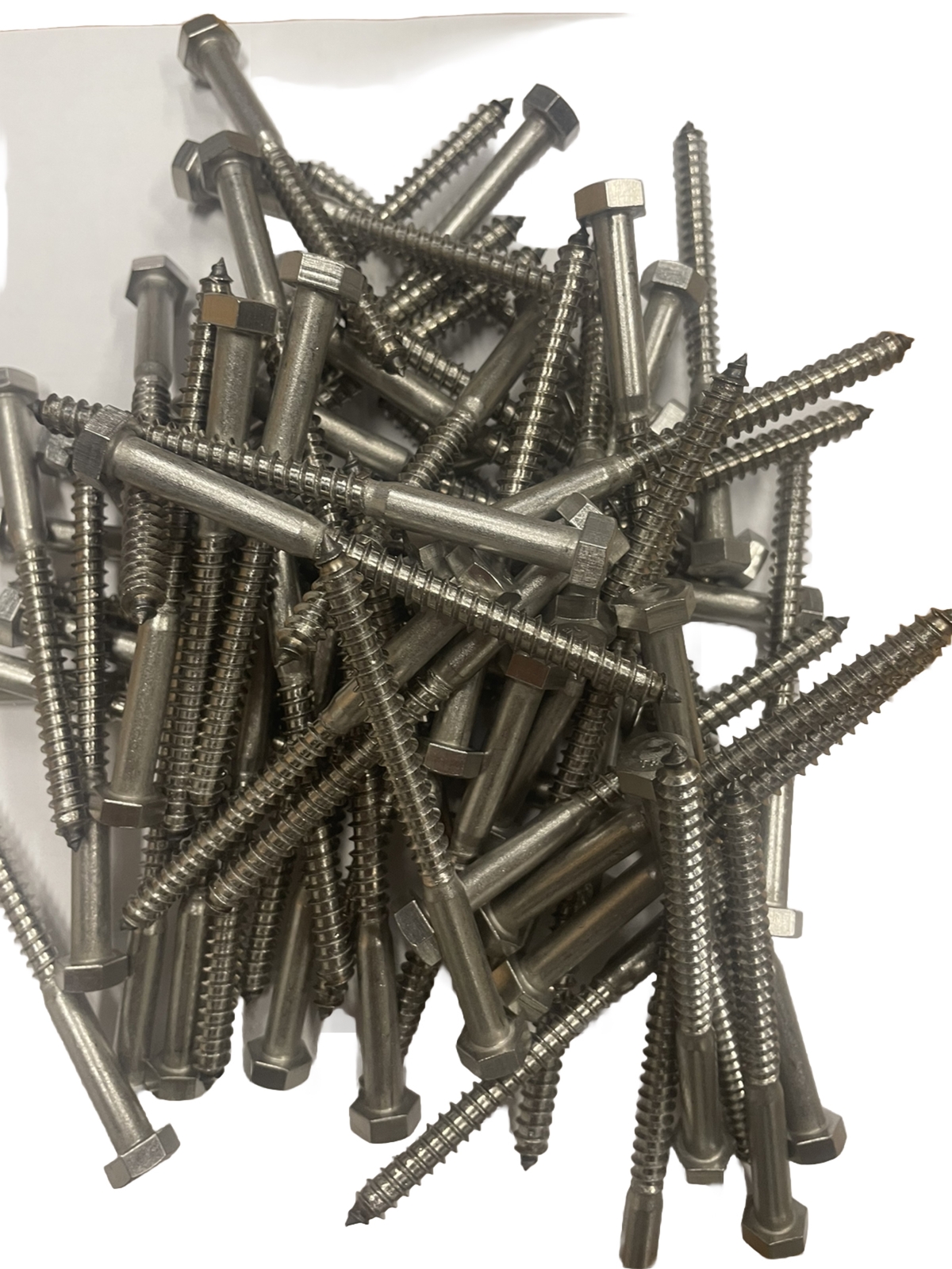 100 Lag screws 5/16 x 4 Fastenal stainless steel grade 18-8 | eBay