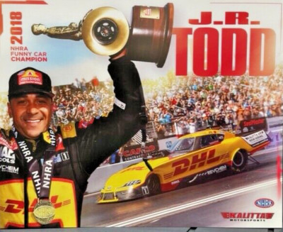 VRHTF NHRA COOL "JR TODD '18 FC CHAMP DHL KALITTA FUNNY CAR" HAND OUT ...