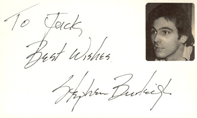 Stephen Burleigh Signed Auto 3x5 Index Card Edge of America | eBay