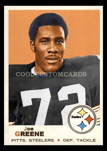 Joe Greene Pittsburgh Steelers 1969 Custom Made Football Art Card | eBay