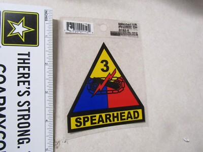 WINDOW DECAL STICKER US ARMY 3RD ARMORED DIVISION SPEARHEAD APPROX 4 ...