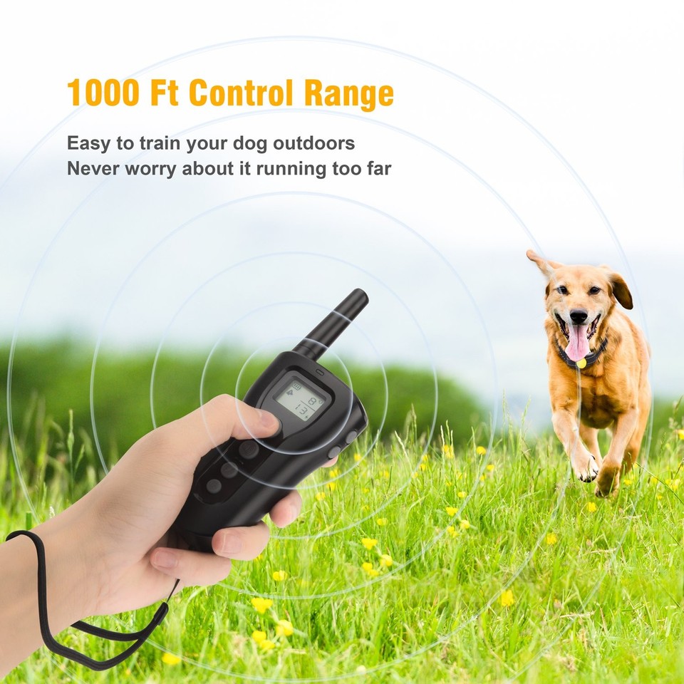 Dog Training Collar 2 Dogs Upgraded 1000ft Remote Rechargeable ...