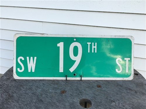 SW 19th ST Street Sign, 9x24 Vintage Green Road Sign, Metal Road Sign ...