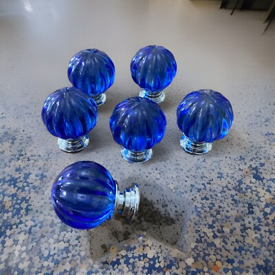 Blue drawer pulls 6 total | eBay