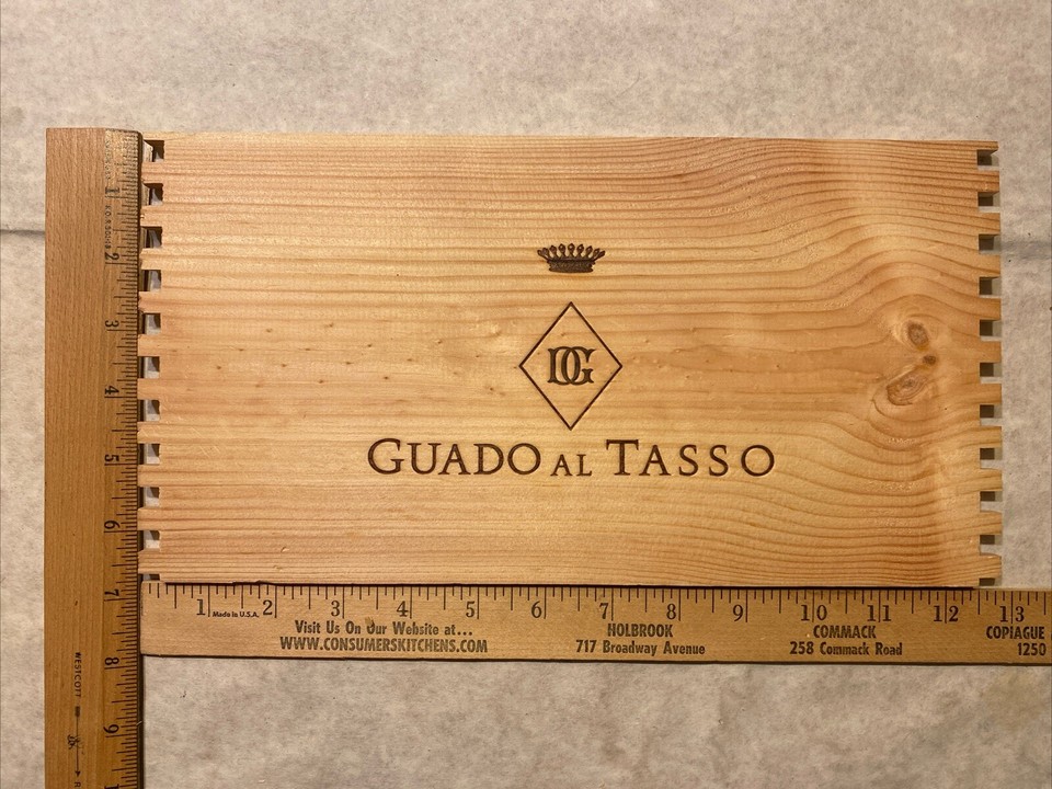 1 Rare Wine Wood Panel Tenuta Guado Al Tasso Vintage CRATE BOX SIDE 7/ ...