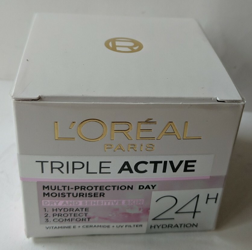 L'Oreal Triple Active 24h Multi Protection Day Moisturizer Sensitive ...