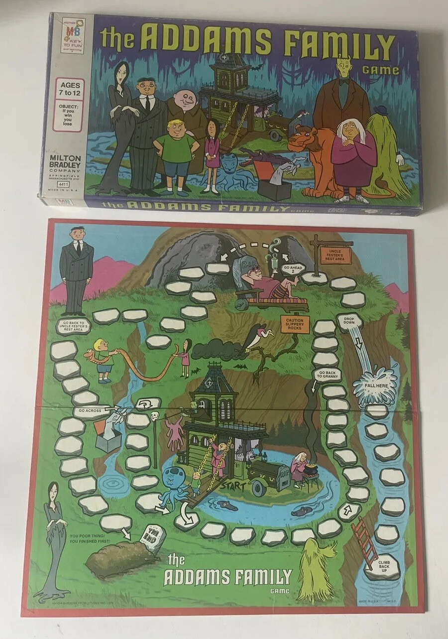 Vintage 1974 The Addams Family Board Game Milton Bradley #4411 Missing ...