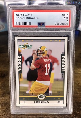 2005 Score Aaron Rodgers #352 Rookie Card PSA 7 NM Green Bay Packers NY ...