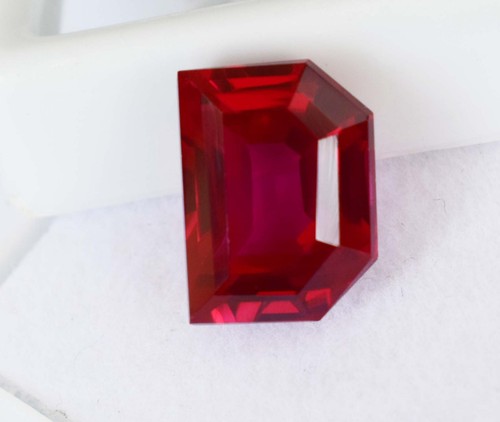 8.30 CT Natural Beautiful Red Ruby Fancy Cut Certified Loose Gemstone ...