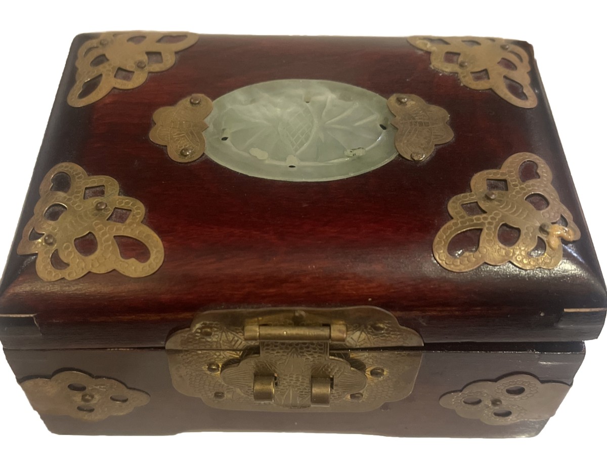 Gemstone And Antique Brass Box From China Jewelry Box Black Onyx
