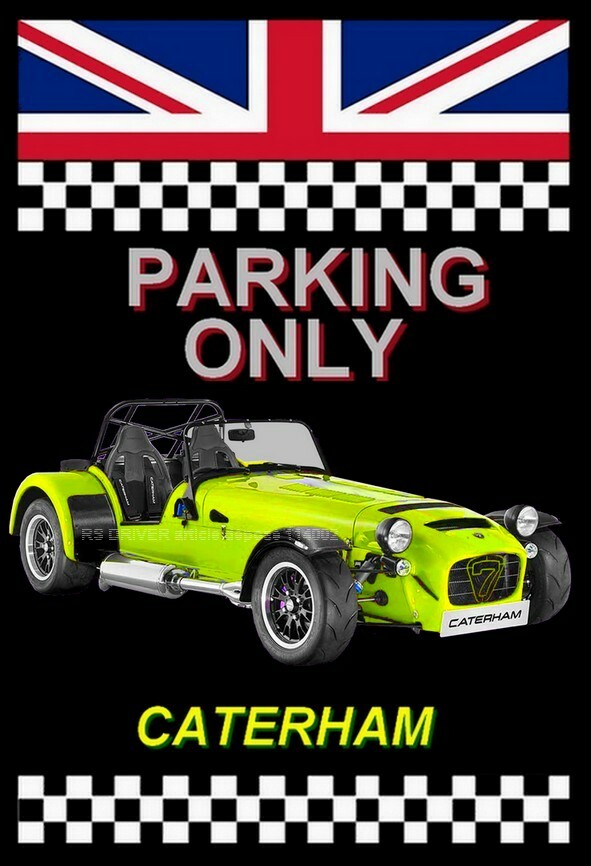 plaque " PARKING ONLY CATERHAM ACID GREEN " | eBay