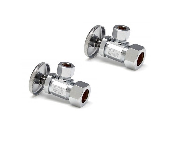 McGuire LFST09 Full Turn Angle Supply Stop Valve 2 Pack 1/2 x 3/8 ...