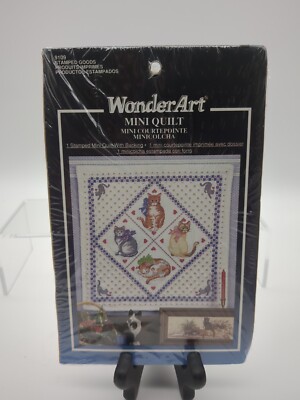 WONDERART Mini Quilt Kit #9109 KITTENS Stamped Mini Quilt Design ...