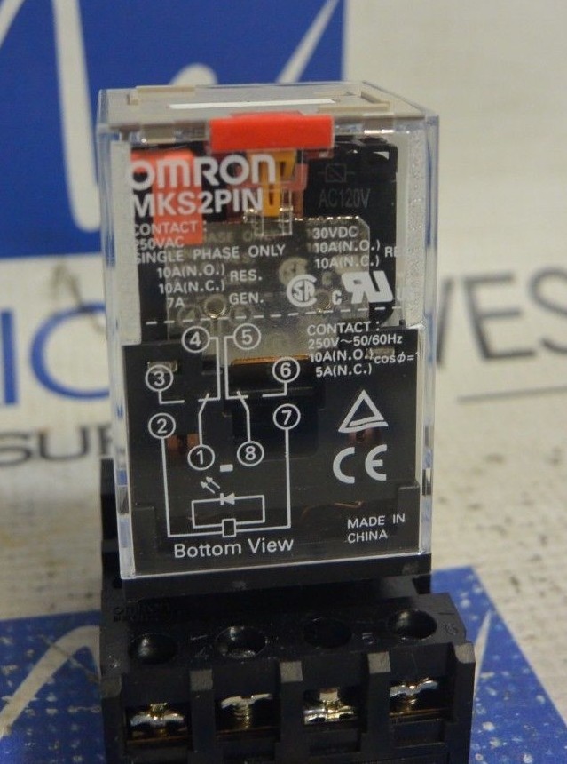 Omron MKS2PIN 250VAC Single Phase Ice Cube Relay with 0785CX Base | eBay