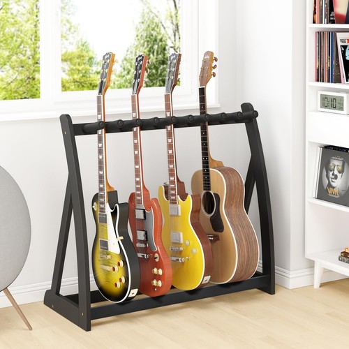 Adjustable Multi Guitar Stand Rack - Bamboo Guitar Case Stands Floor 1 ...