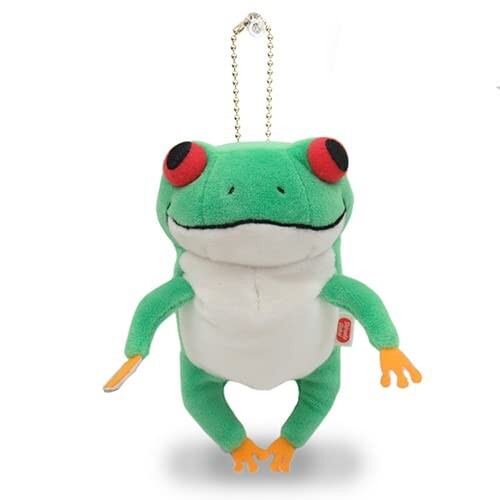 Shinada Global Mochi-Kaeru Frog Plush Doll Stuffed Toy Key Chain Green ...