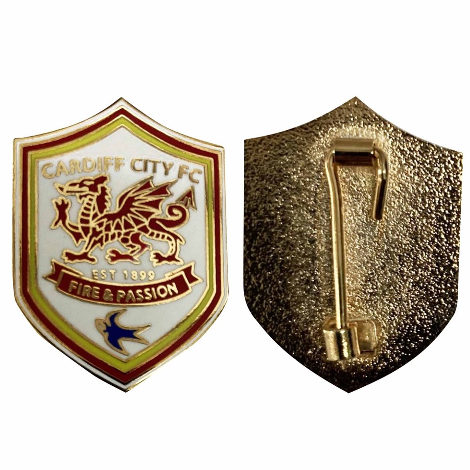 New Cardiff City Crest Pin Badge, Cardiff City Fans Crest Souvenir Pin ...