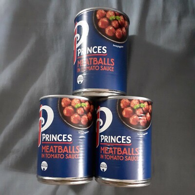 Princes Chicken Meatballs in Tomato Sauce - 3 x 370g=1110g. FREE P&P ...