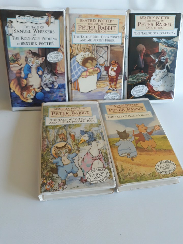 Beatrix Potter VHS Lot 5 Works 100 Aniversary Collectors Edition Family ...