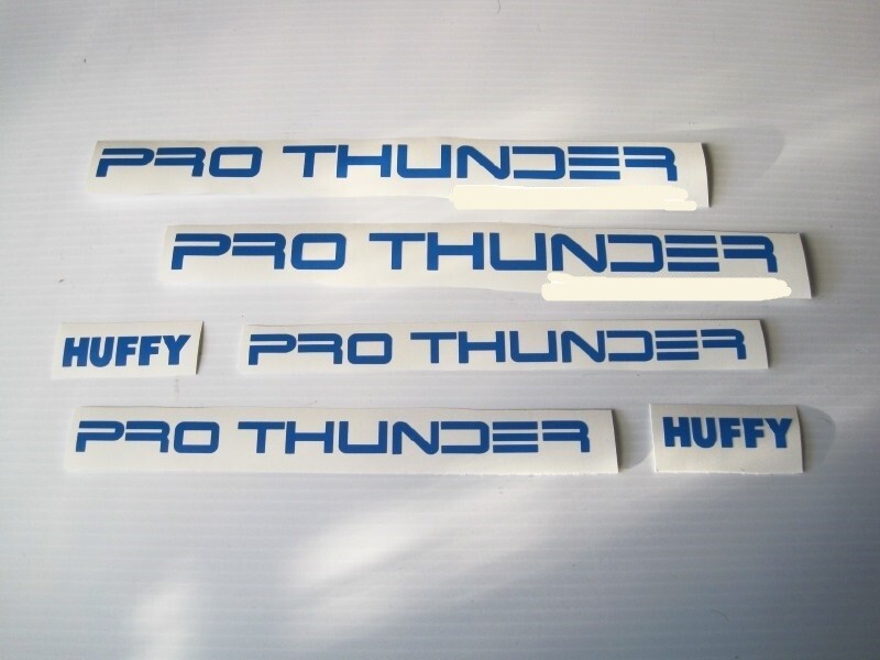 Black Old School Bicycle Decal Stickers fit Huffy Pro Thunder BMX Bike ...