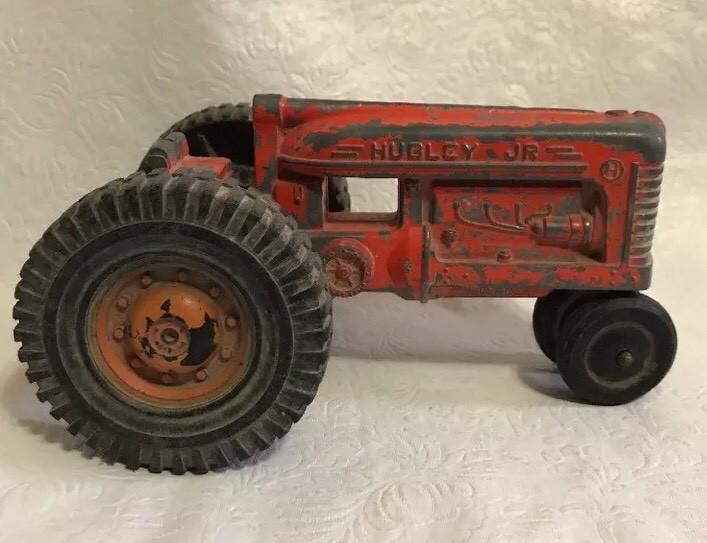VTG HUBLEY Jr. Kiddie Toy 7" Narrow Front End Red Farm Tractor AS IS ...